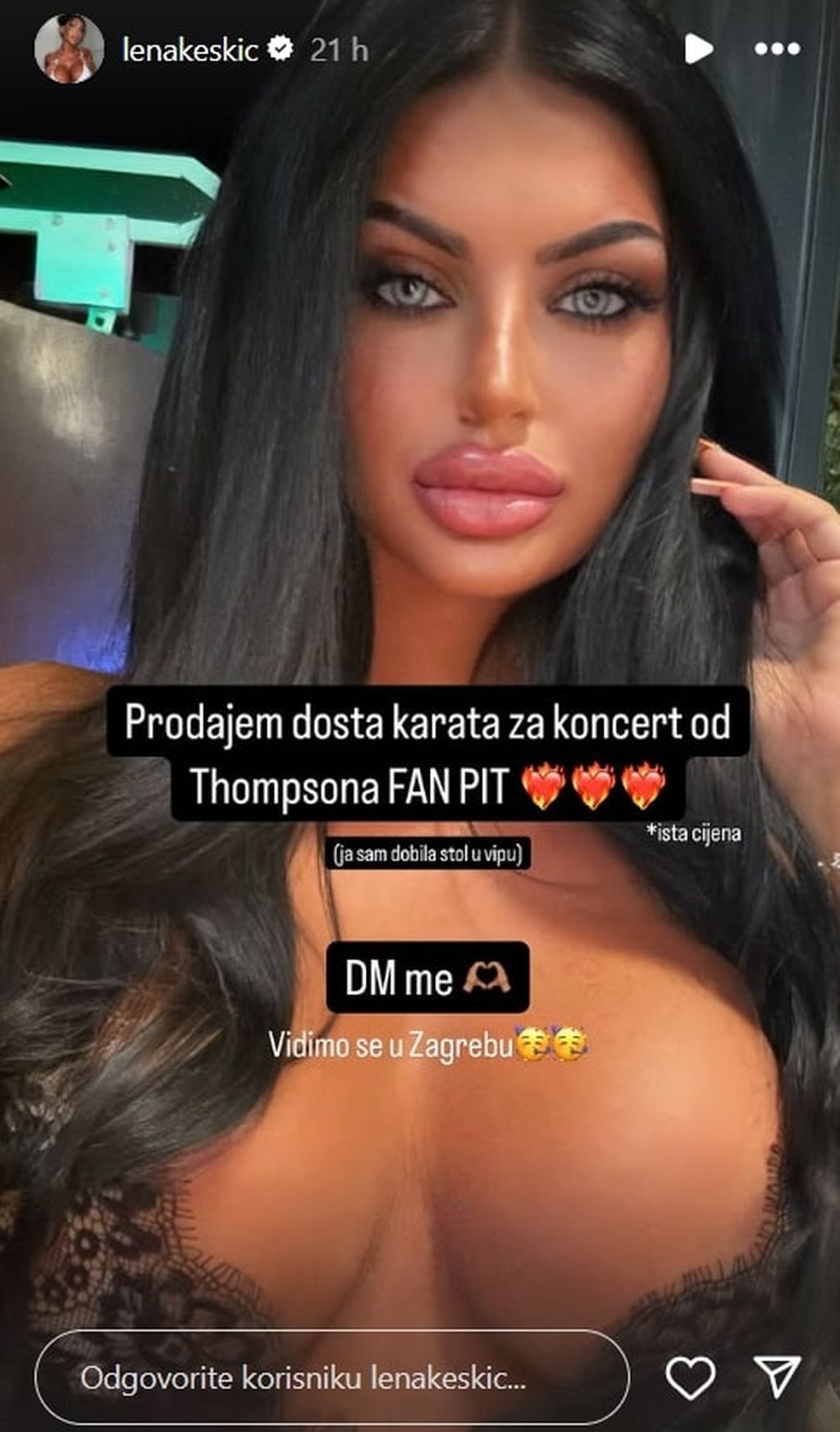 Vatrena navijačica iz dijaspore prodaje ulaznice za Thompsonov koncert na najtraženijem mjestu!