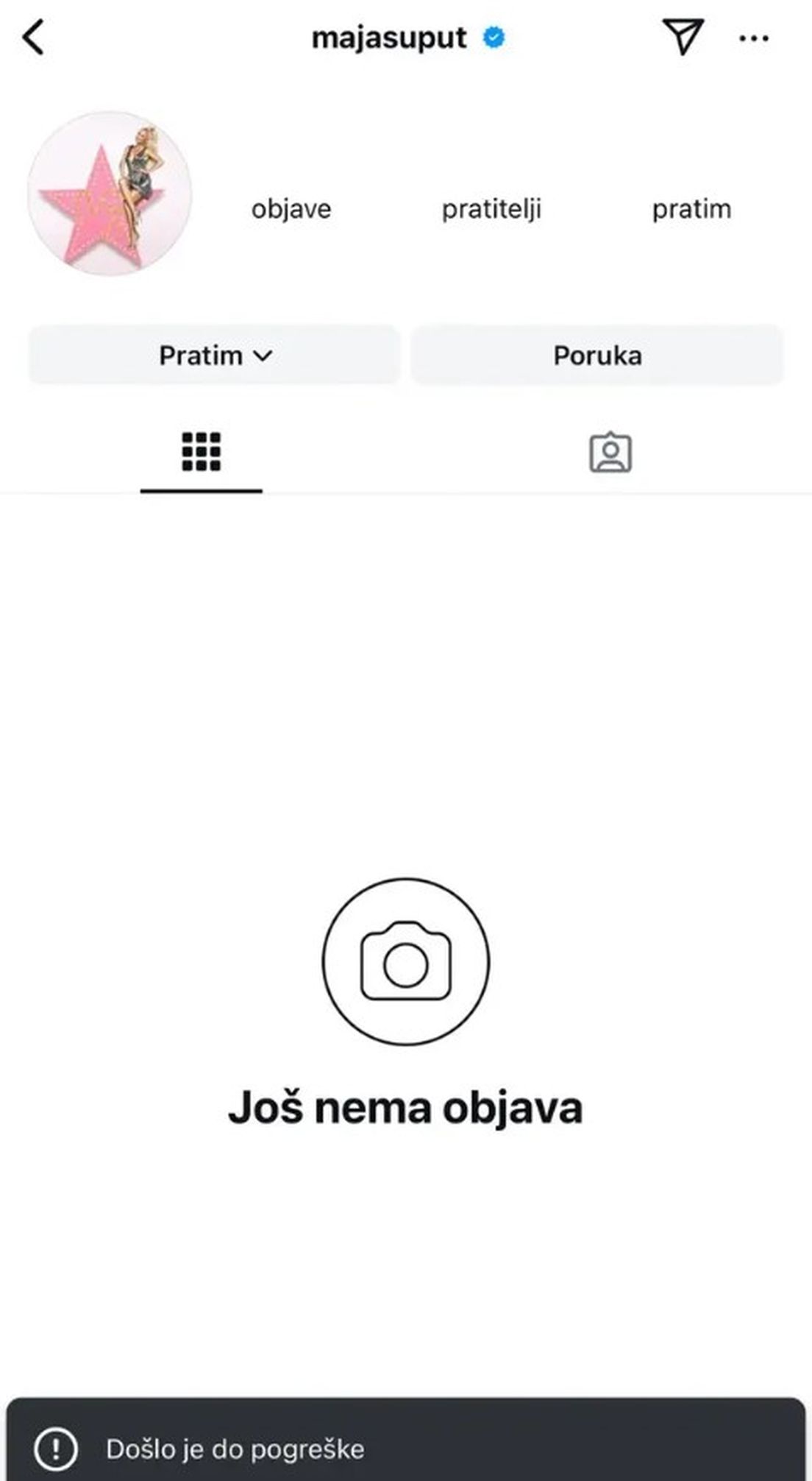 Maji Šuput hakirali Instagram? Nikome nije jasno što se događa?!