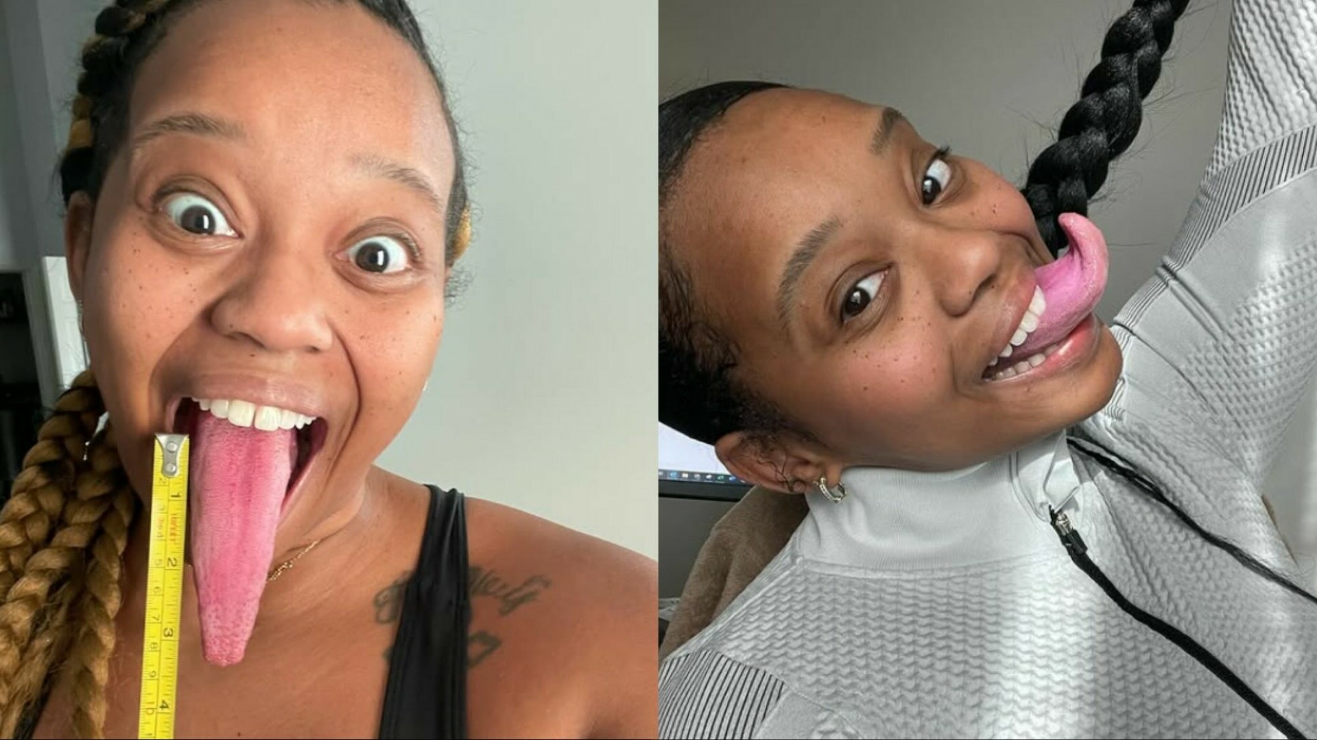 Ona ima najdulji jezik na svijetu i obožava njime strašiti ljude ...