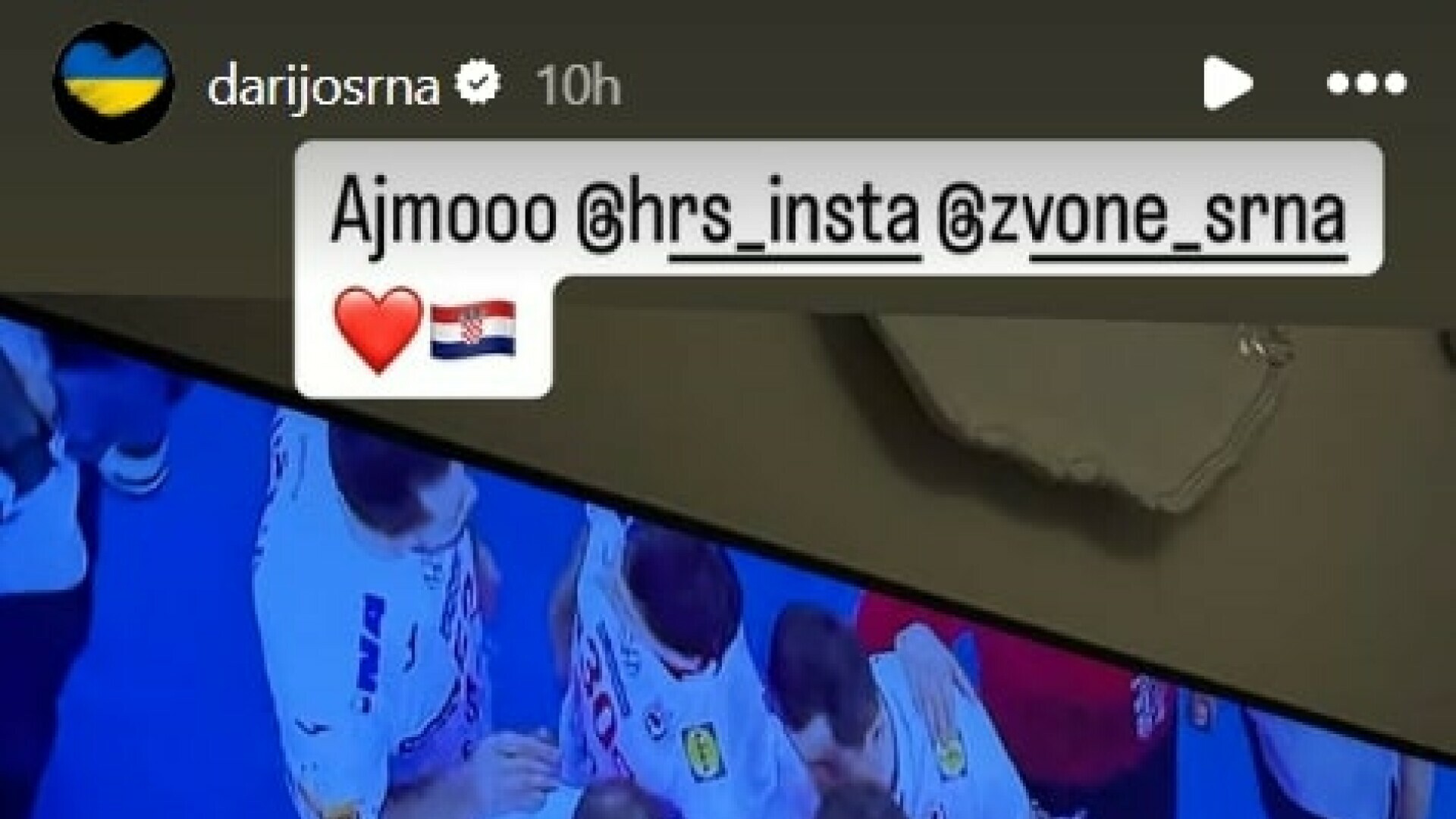 Zvonimir Srna u zagrljaju s prekrasnom djevojkom nakon četvrtfinala
