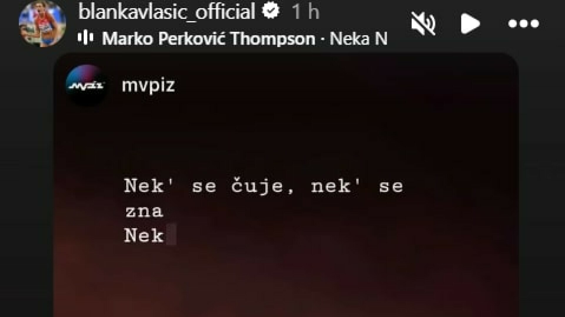 Blanka Vlašić pojavila se na ekranu tijekom Thompsonovog koncerta, prizore je sama podijelila