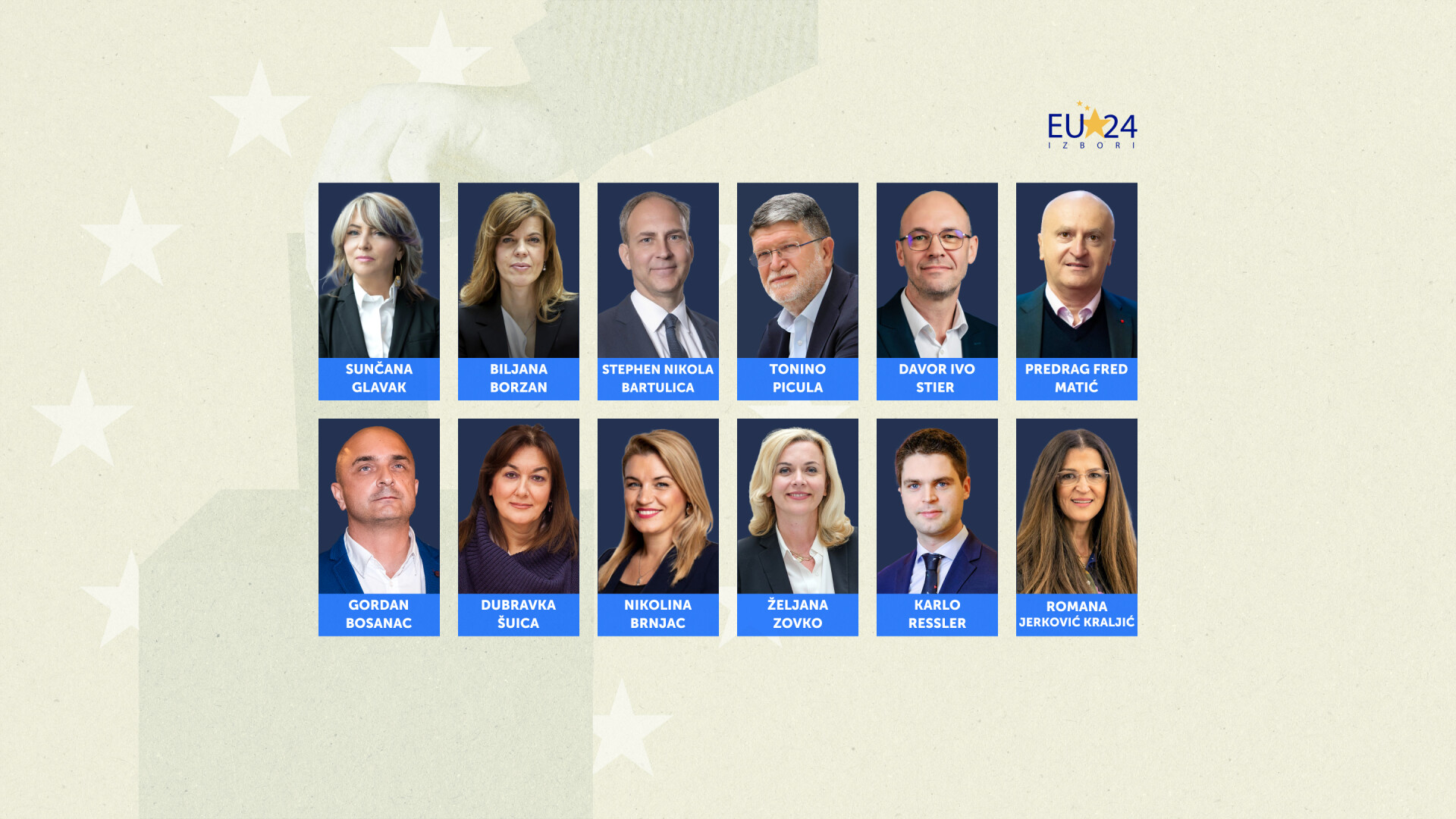 Ovo je 12 zastupnika koji idu u Europski parlament, no moguća je još jedna promjena