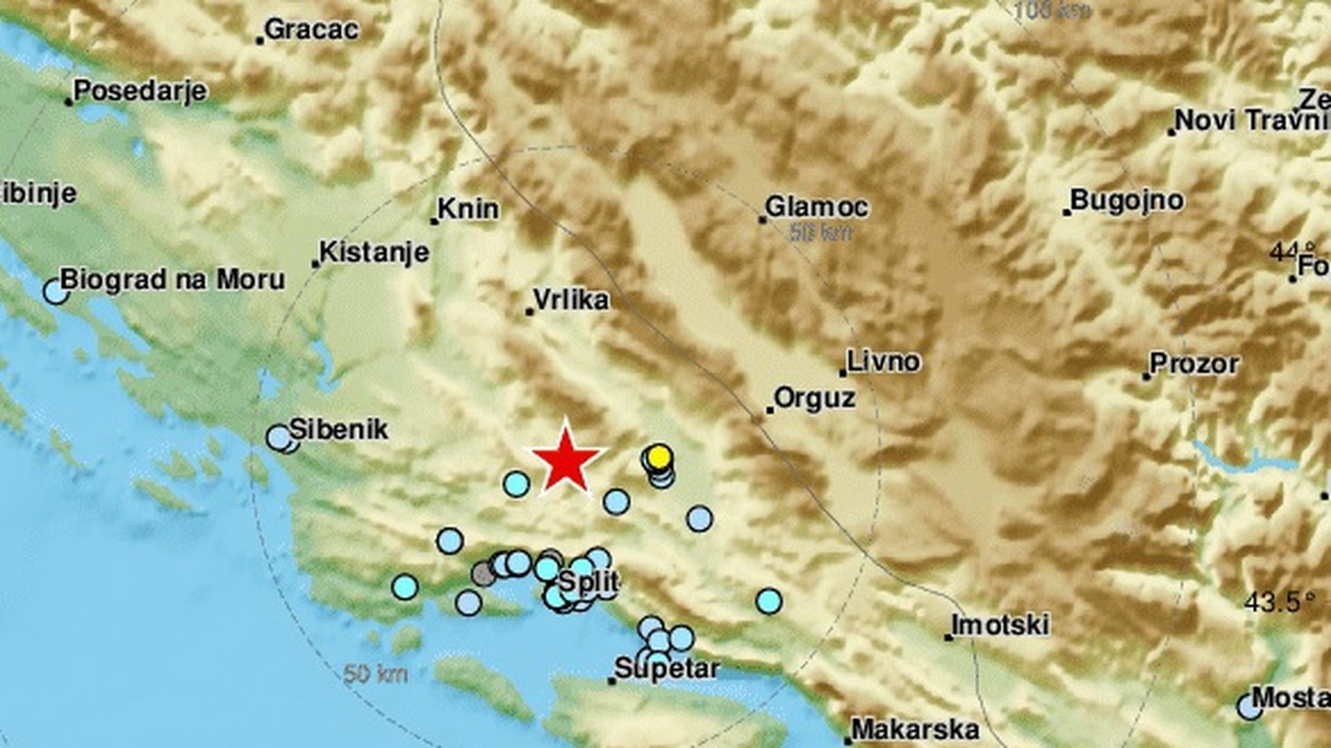 Jak potres od čak 4 Richtera zatresao Dalmaciju: Epicentar 16 kilometara od Sinja