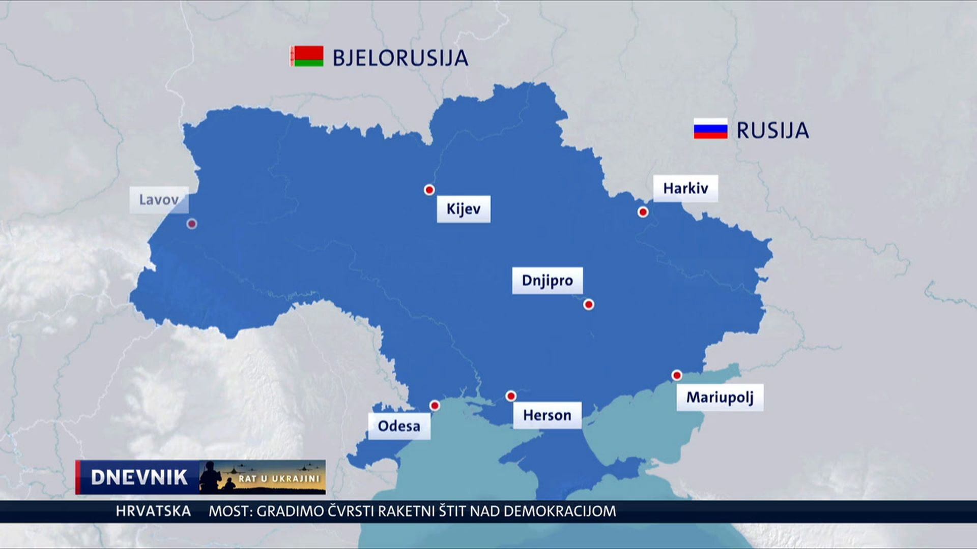 Karta borbi u Ukrajini