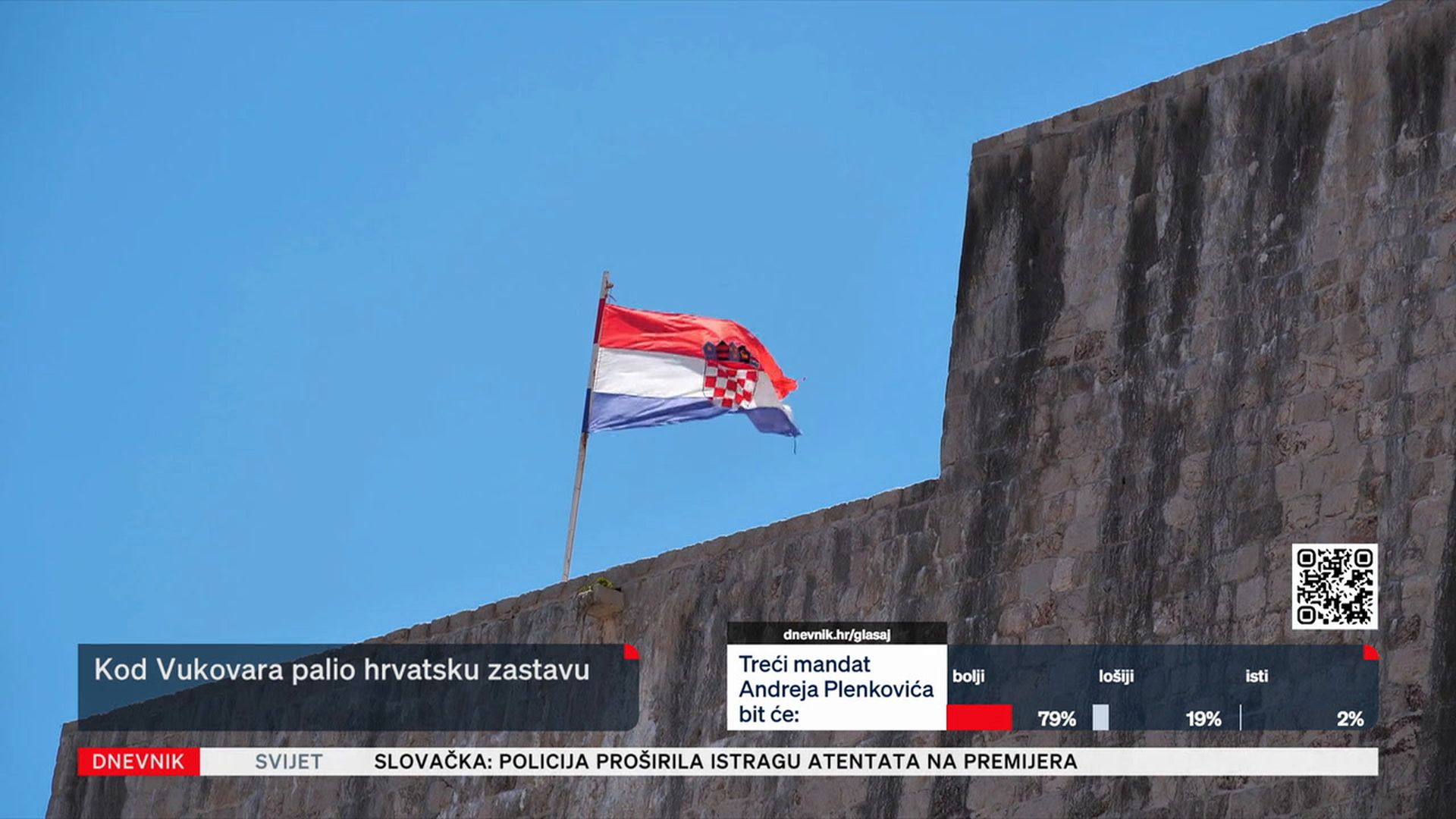 Kod Vukovara palio Hrvatsku zastavu