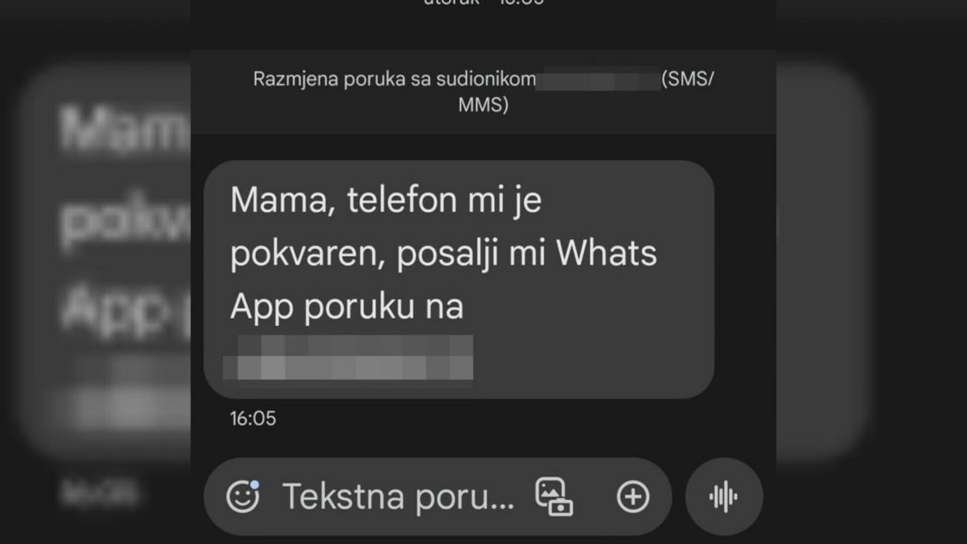 Uhićen autor poruka – "Mama, ovo je moj novi broj"
