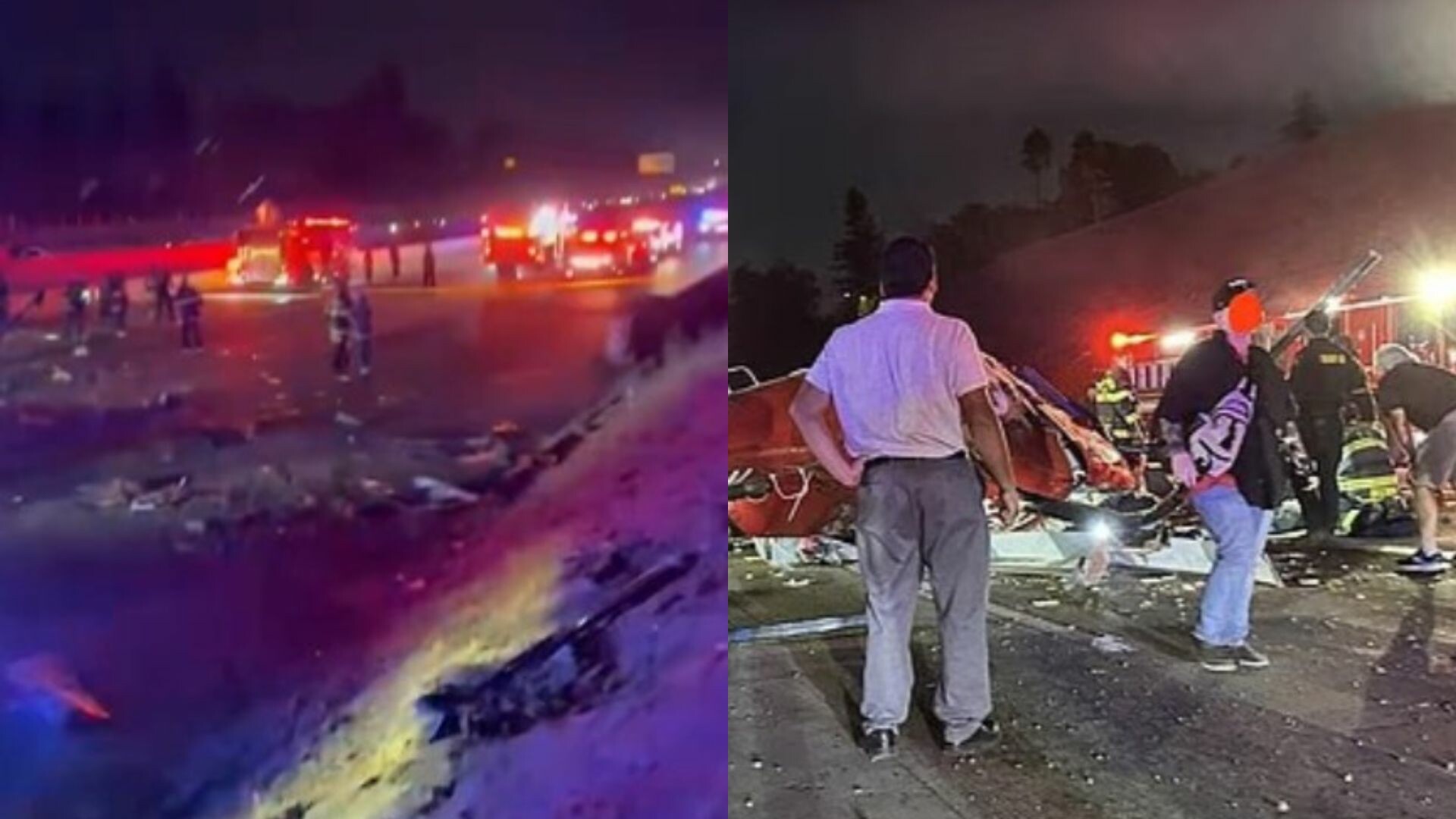 VIDEO Helikopter hitne pomoći srušio se na autocestu, stižu prve snimke