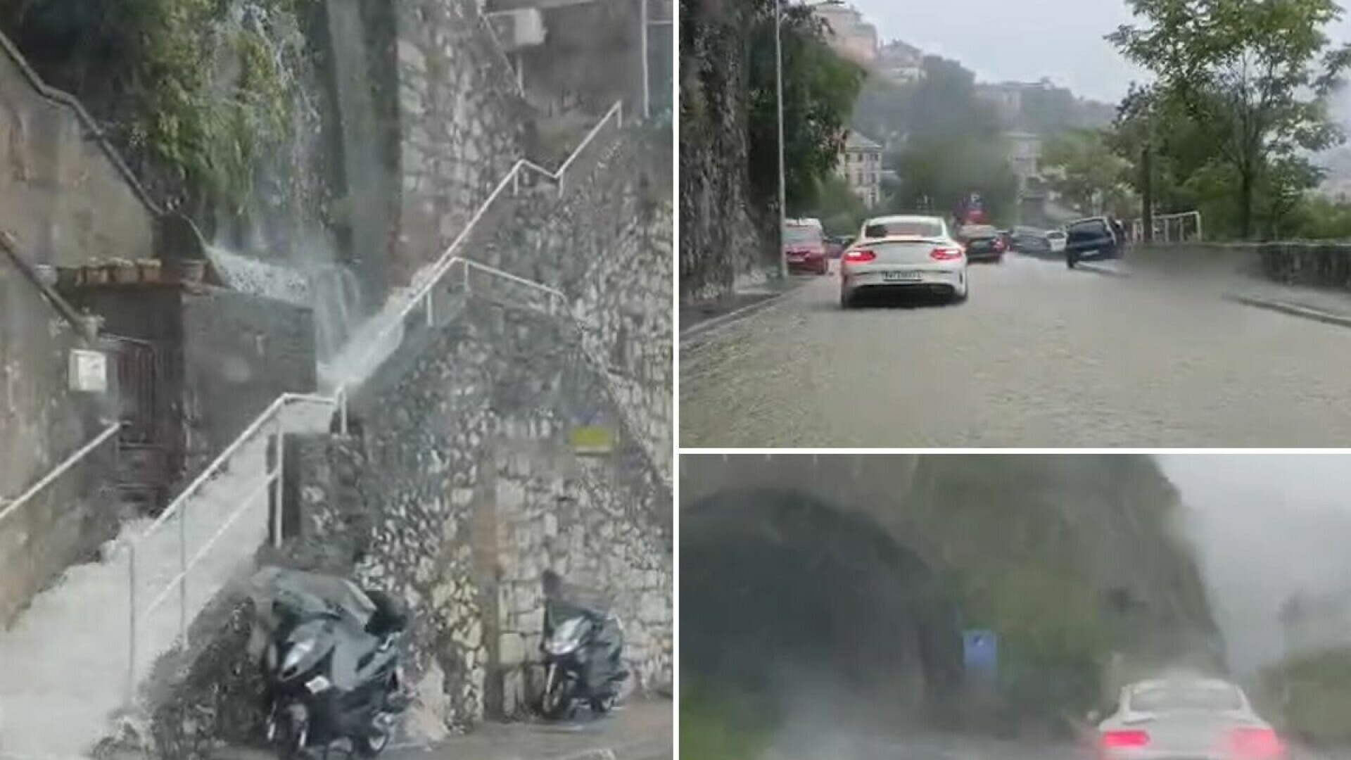 VIDEO Totalni potop u Rijeci, ceste pod vodom, izbijeni šahtovi! Izdana ...